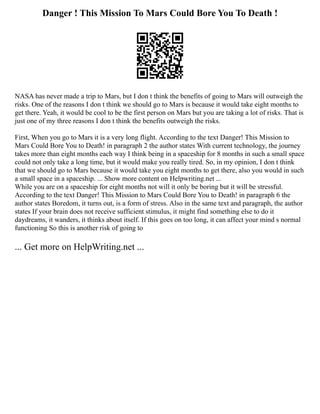 Writing A Position Paper | PDF