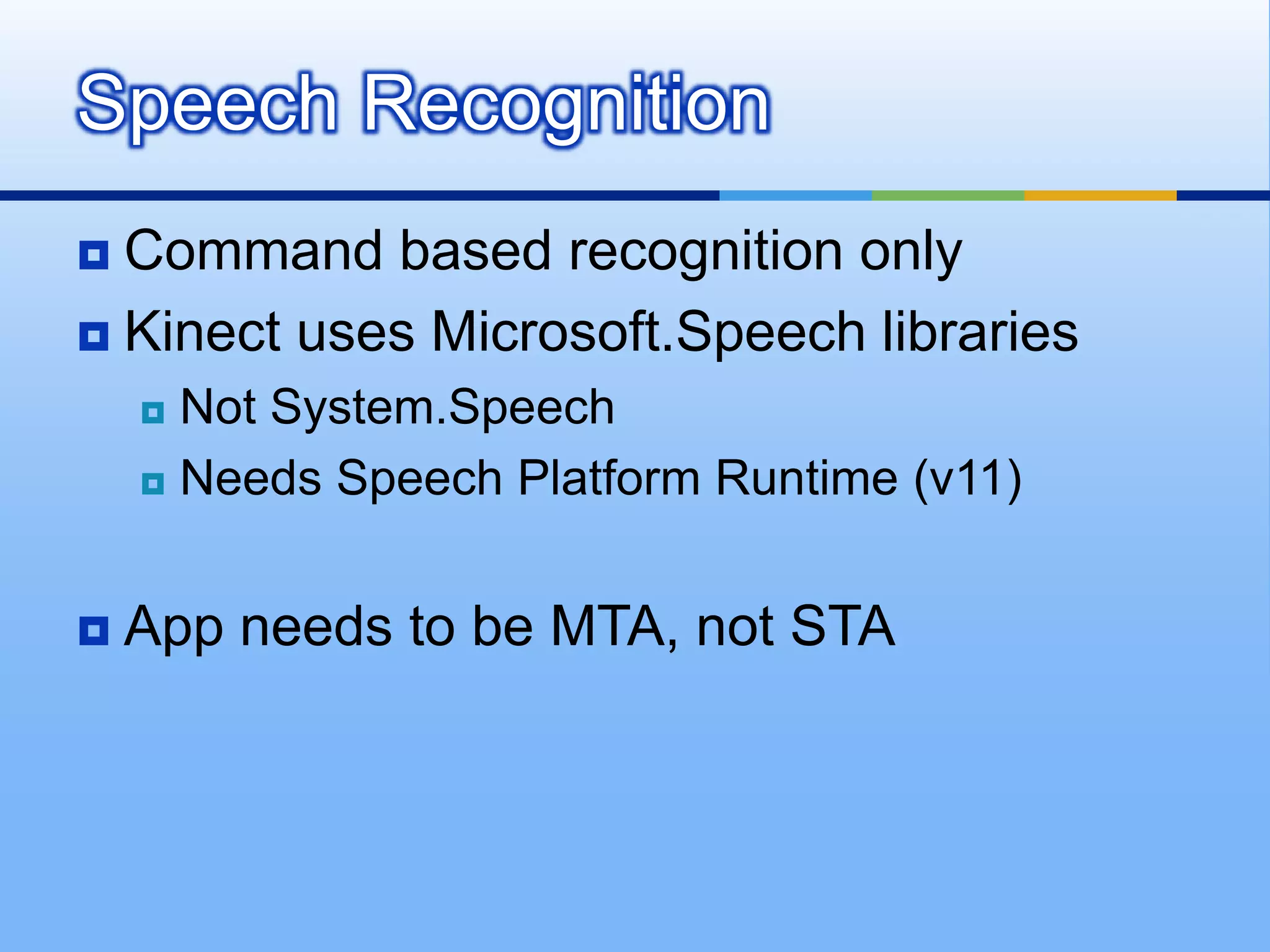 Writing Applications Using The Microsoft Kinect Sensor Ppt