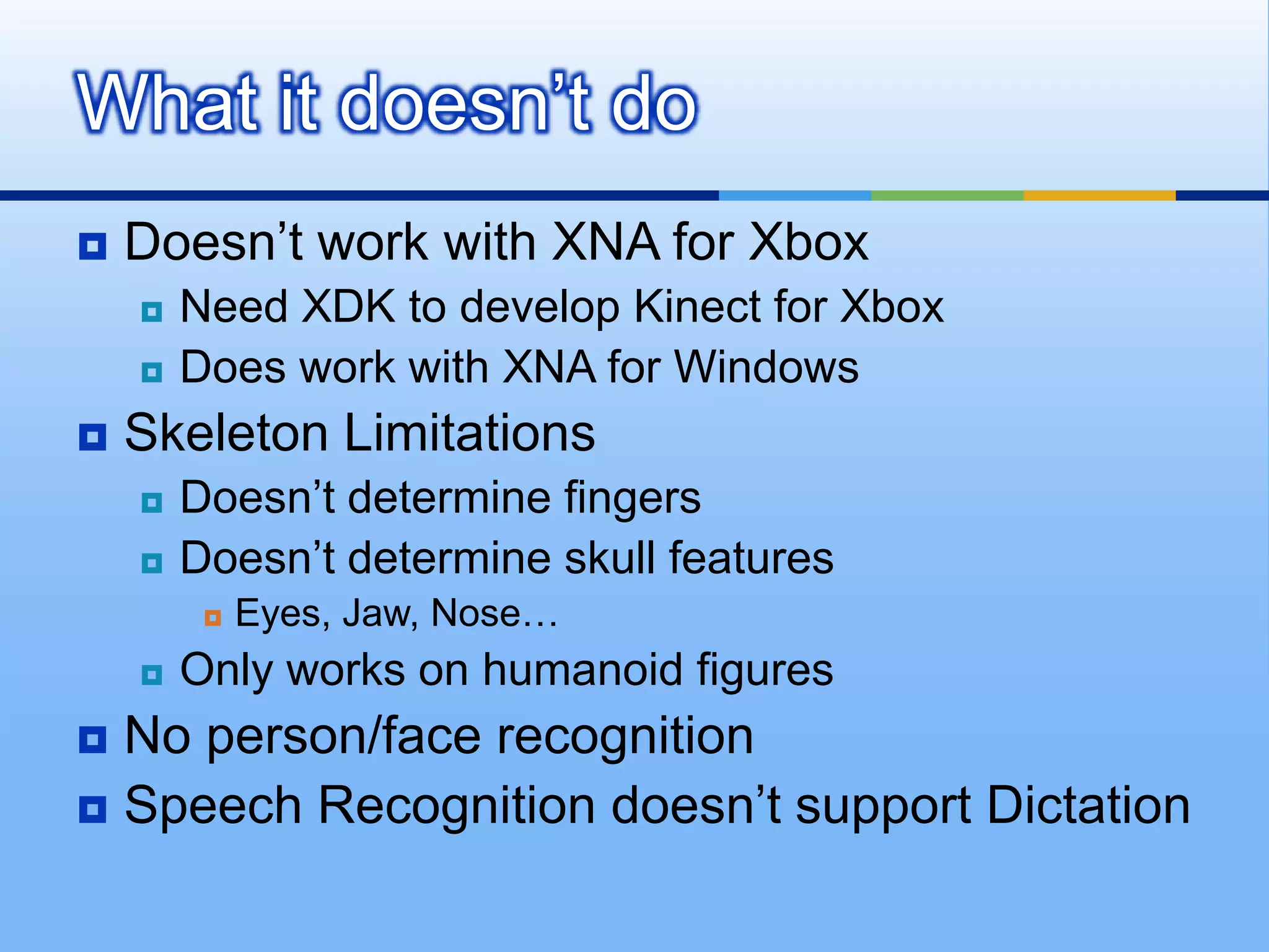 Writing Applications Using The Microsoft Kinect Sensor Ppt