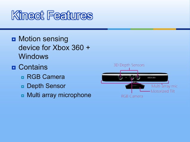 Writing applications using the Microsoft Kinect Sensor | PPT