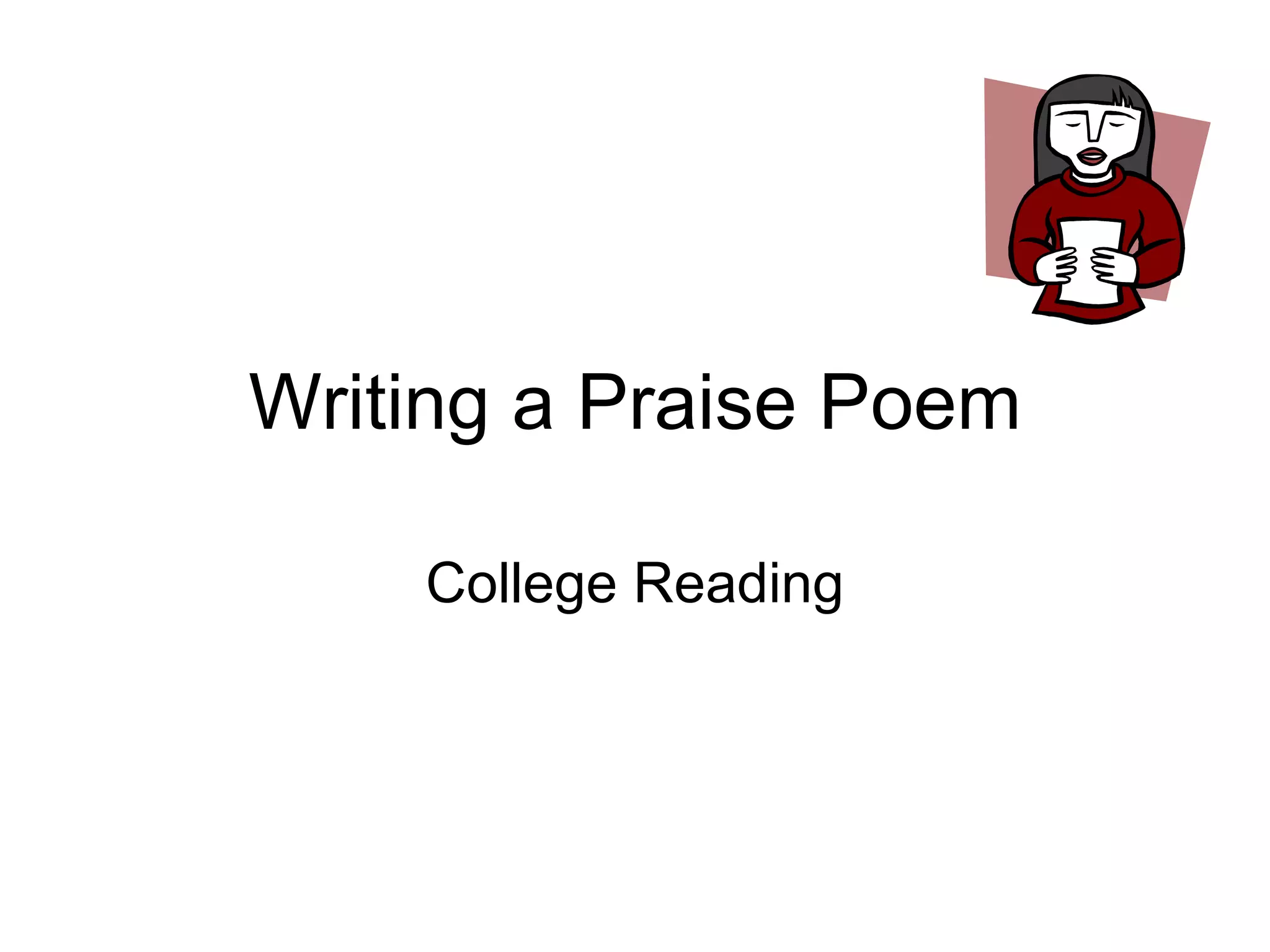 Writing A Praise Poem | PPT