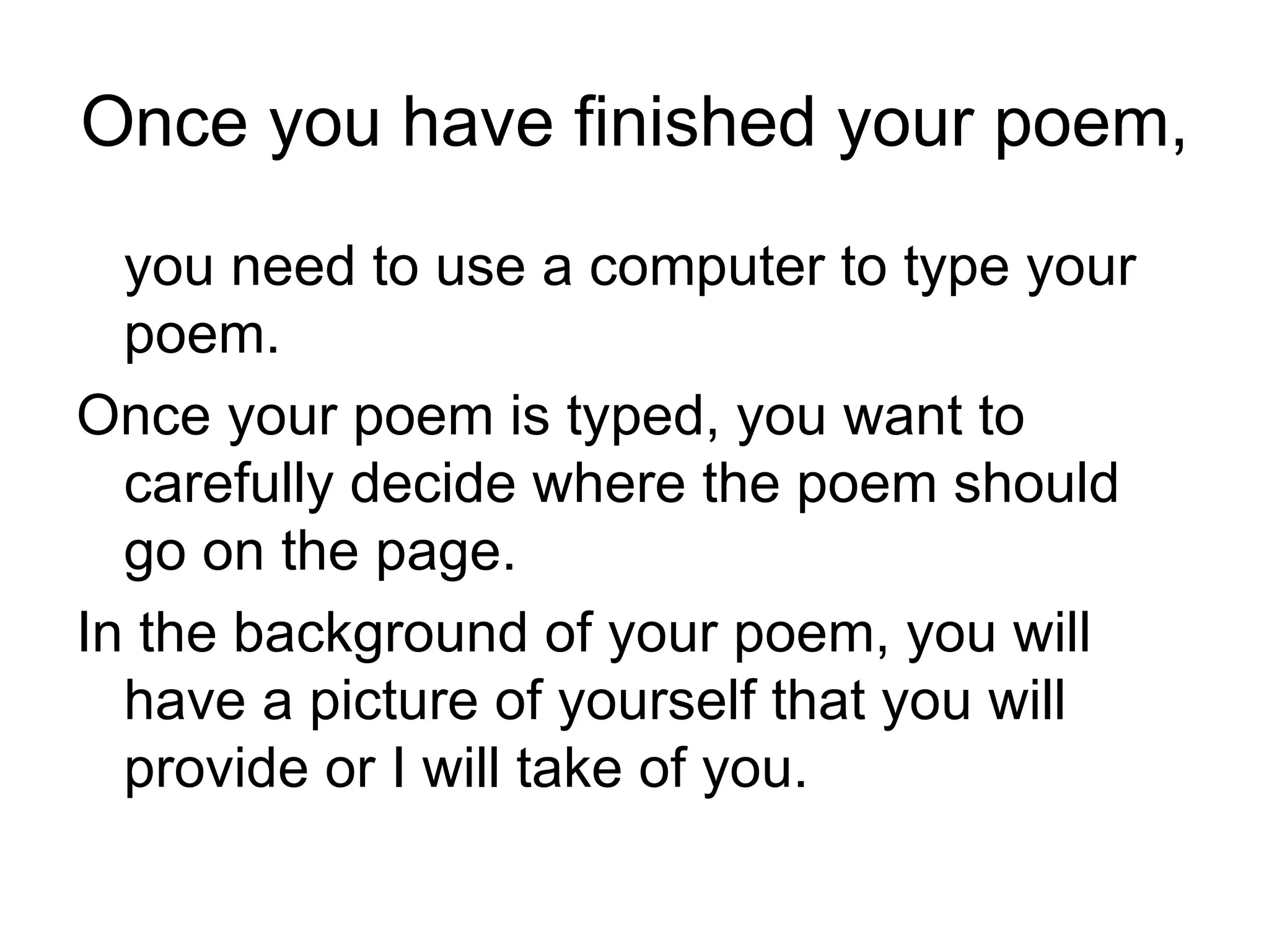 Writing A Praise Poem | PPT