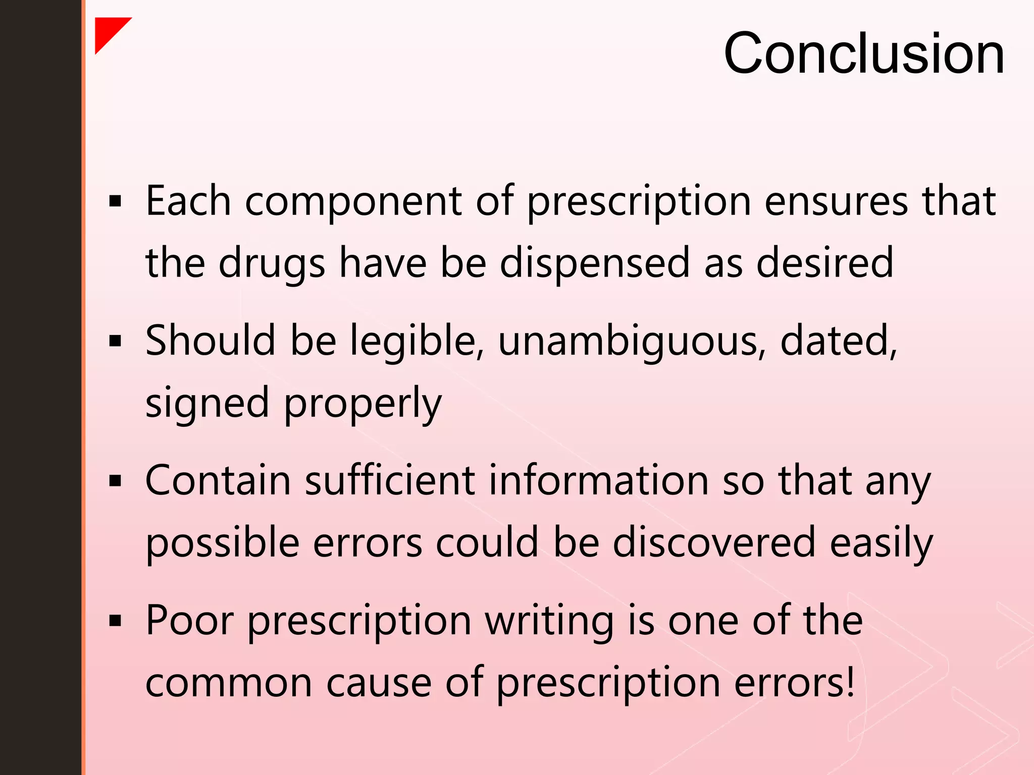 Writing a prescription (pharmacology practical class) | PPTX