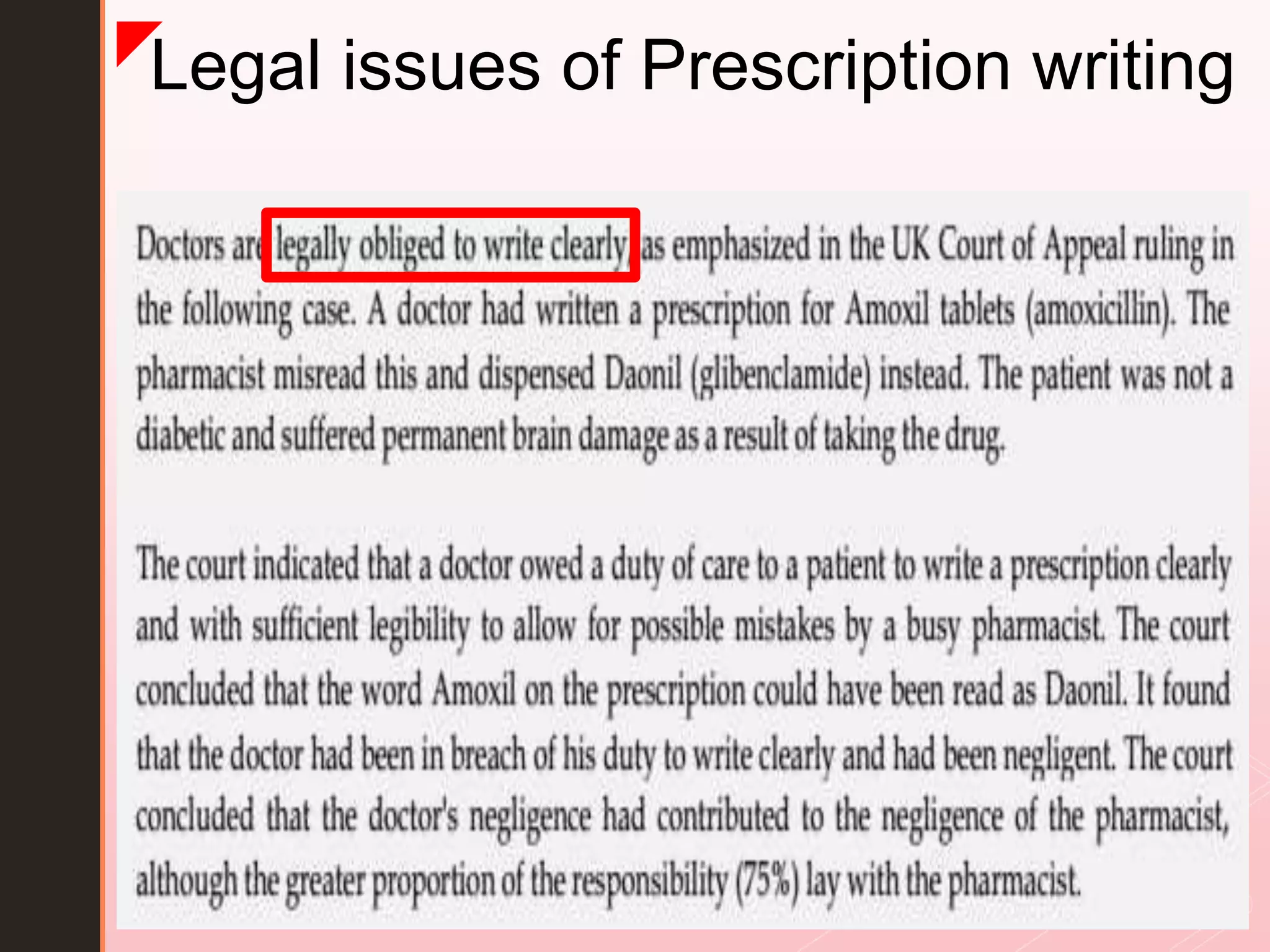 Writing a prescription (pharmacology practical class) | PPTX