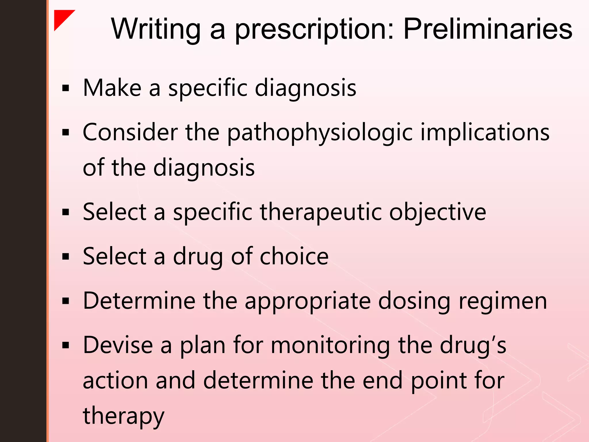 Writing a prescription (pharmacology practical class) | PPTX