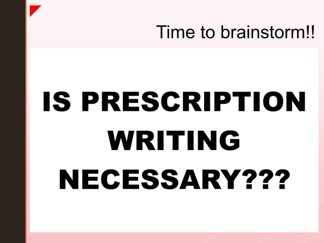Writing a prescription (pharmacology practical class) | PPTX