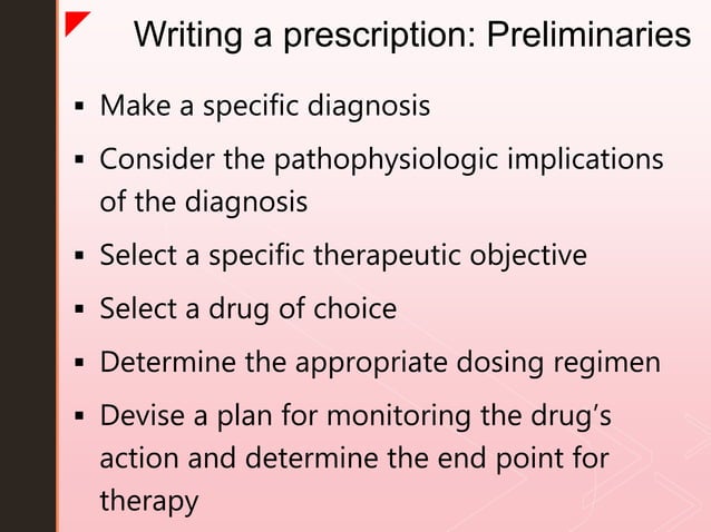 Writing a prescription (pharmacology practical class) | PPTX