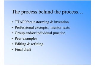 Writing A Process Essay | PPT