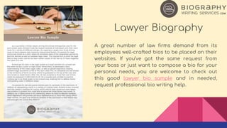 Helpful Collection of Great Biography Examples for Various Job ...