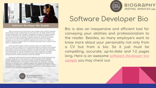 Helpful Collection of Great Biography Examples for Various Job ...