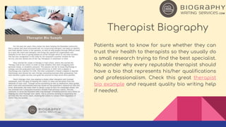 Helpful Collection of Great Biography Examples for Various Job ...