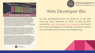 Helpful Collection of Great Biography Examples for Various Job ...