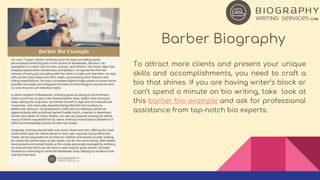 Helpful Collection of Great Biography Examples for Various Job ...