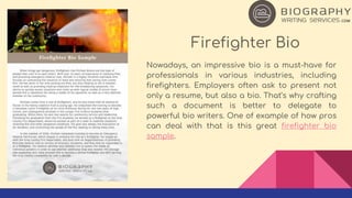 Helpful Collection of Great Biography Examples for Various Job ...