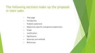 Writing a project or research proposal | PPTX