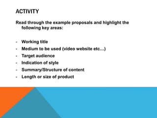 Writing a proposal | PPT