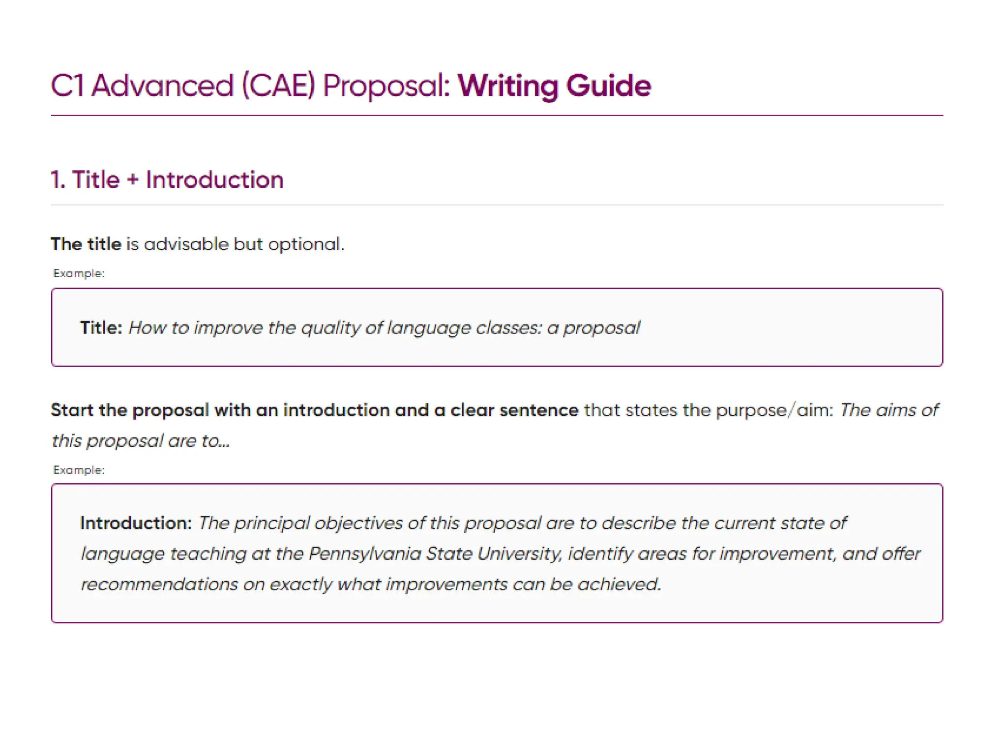 Writing a proposal C1 level - CAE exam.pptx