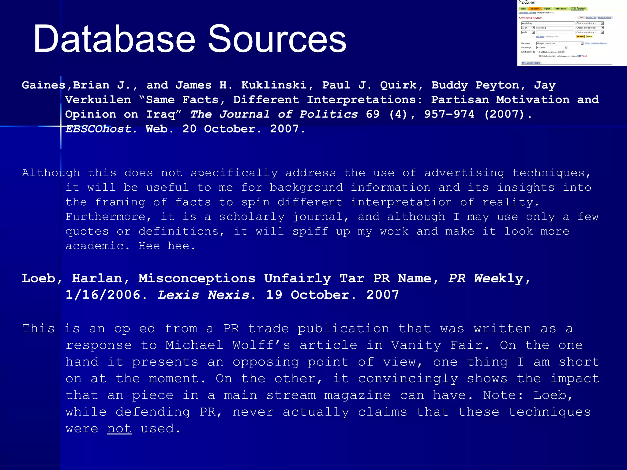 Writing a proposal and annotated bibliography | PPT