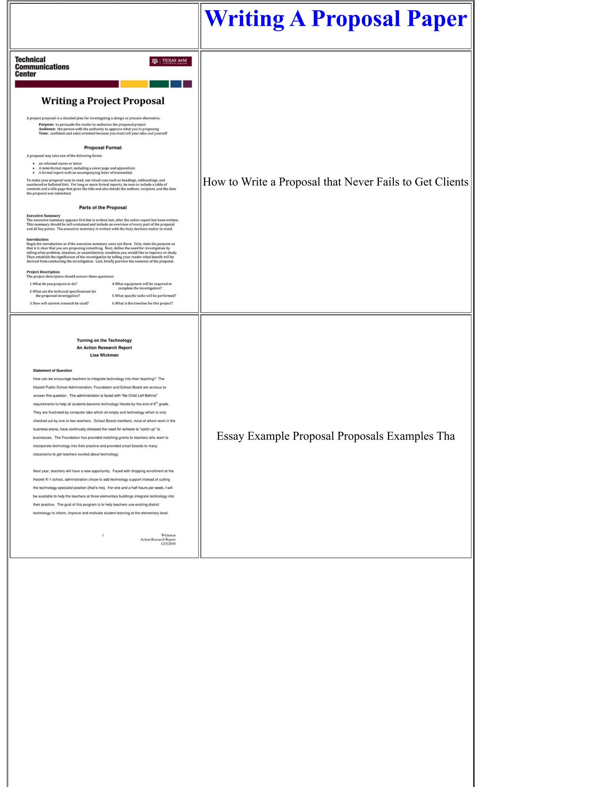 Writing A Proposal Paper | PDF