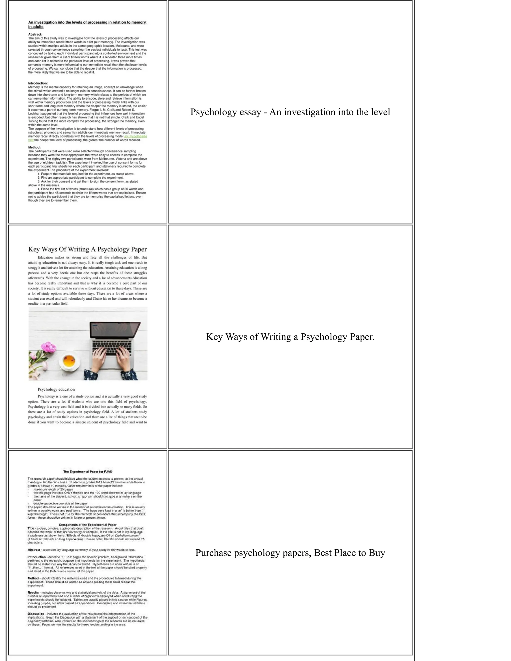 Writing A Psychology Paper | PDF | Education