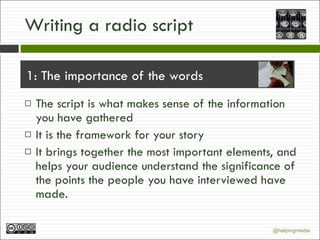 Writing a radio script | PPT