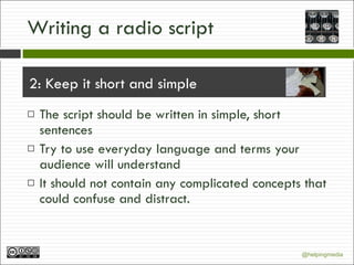 Writing a radio script | PPT