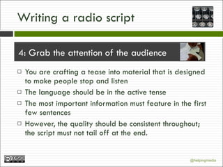 Writing a radio script | PPT