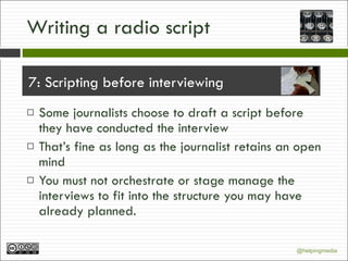 Writing a radio script | PPT