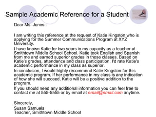 Writing A Reference Letter | PPT