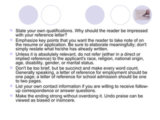 Writing A Reference Letter | PPT