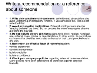 Writing A Reference Letter | PPT