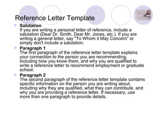 Writing A Reference Letter | PPT