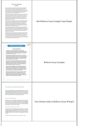 Writing A Reflection Paper | PDF