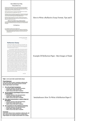 Writing A Reflection Paper | PDF