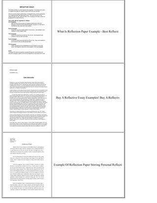 Writing A Reflection Paper | PDF | Educational Assessment | Education
