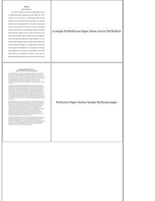 Writing A Reflection Paper | PDF | Educational Assessment | Education
