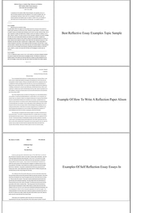 Writing A Reflection Paper | PDF | Educational Assessment | Education