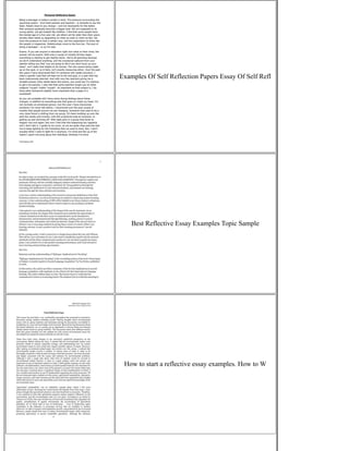 Writing A Reflection Paper | PDF | Educational Assessment | Education