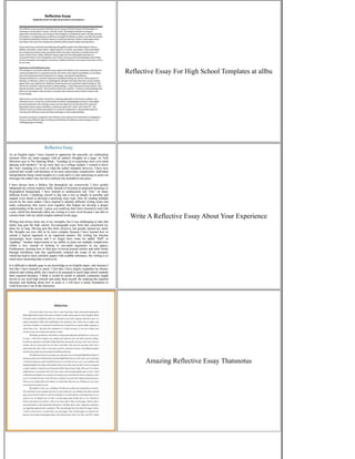 Writing A Reflection Paper | PDF | Educational Assessment | Education