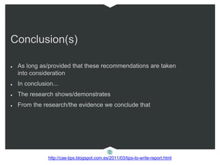 Writing a report | PDF