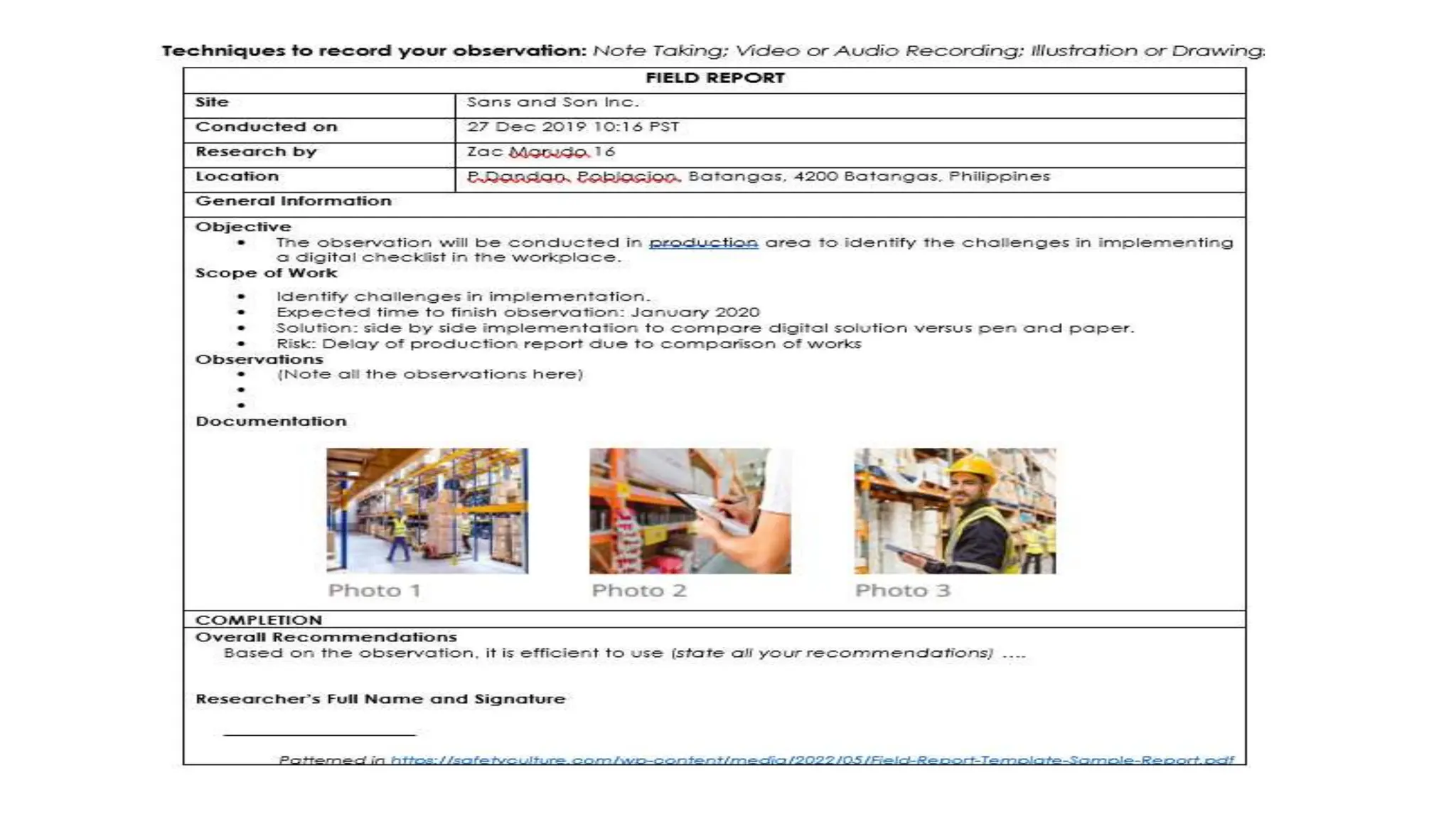 Summarizes findings and executes the report through narrative and ...