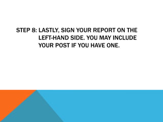 Writing a Report (Tips and Sample of Reports) | PPTX
