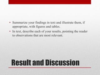 Writing a research paper | PPTX