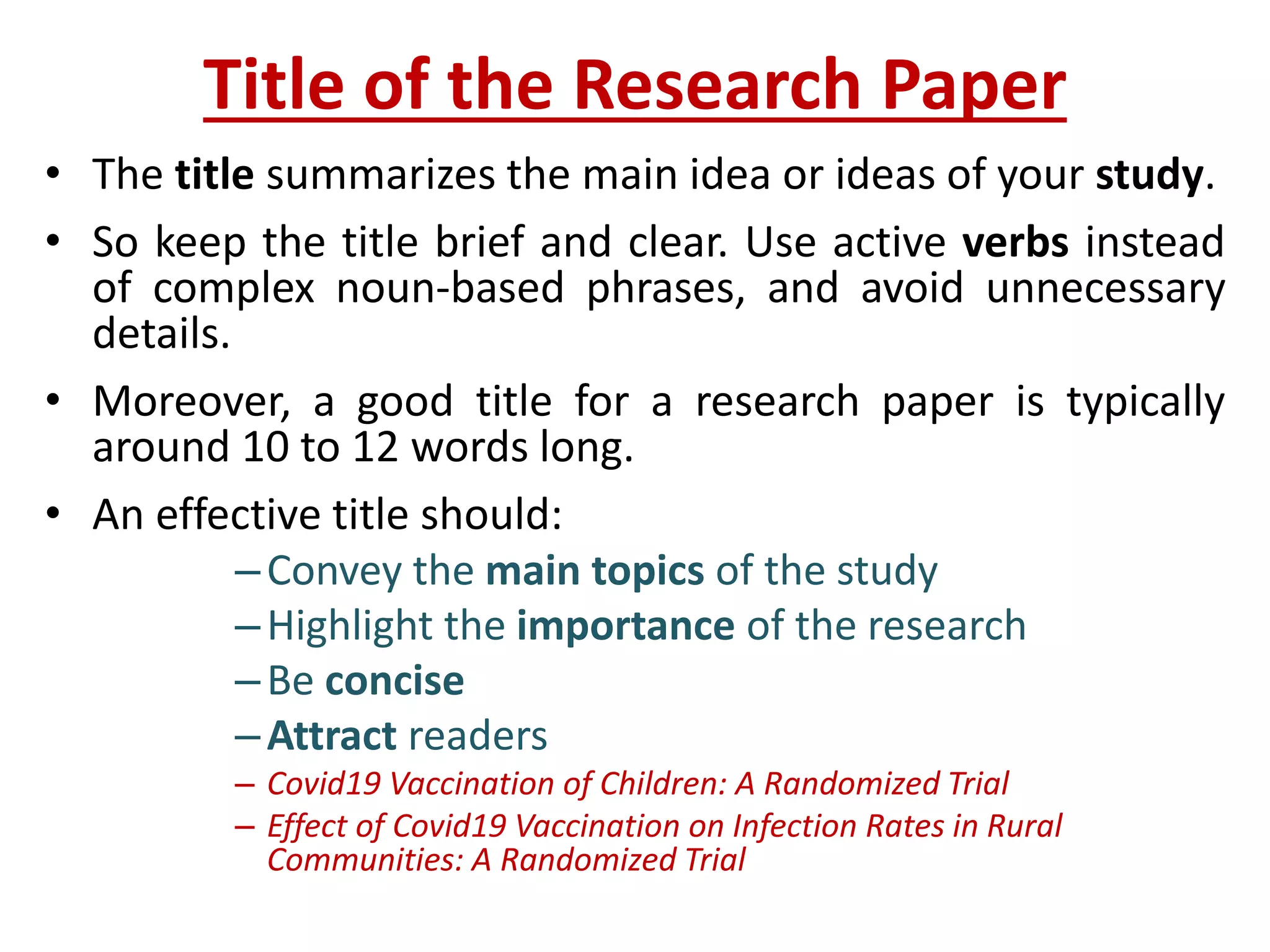 Writing a Research Paper | PPTX