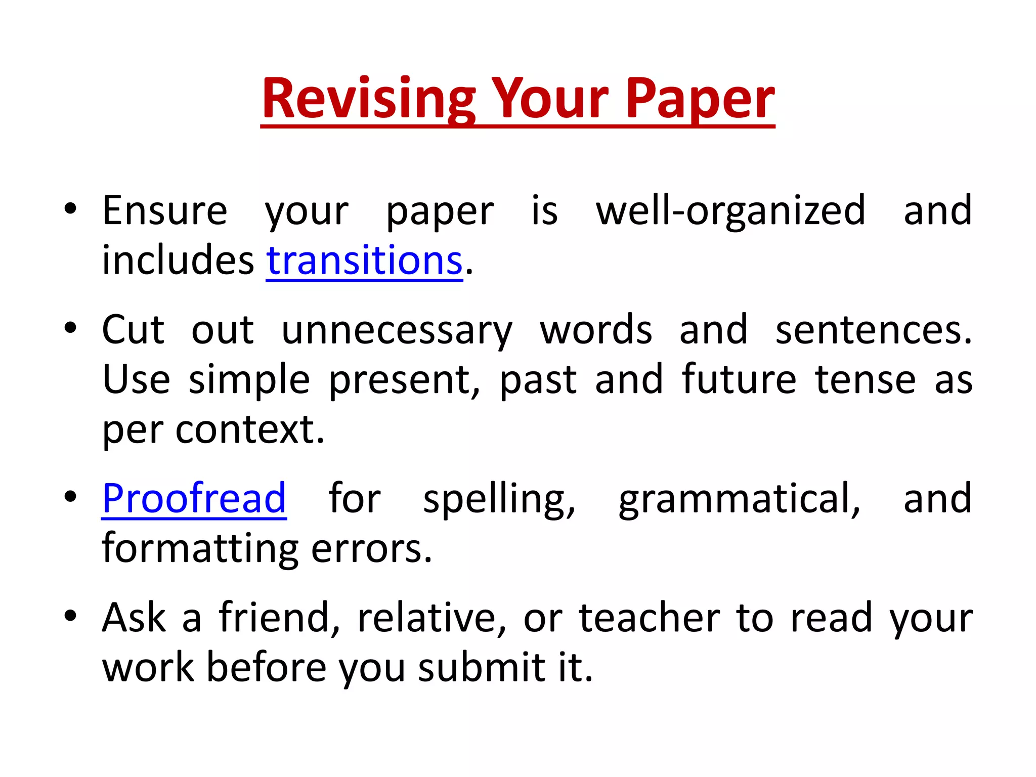 Writing a Research Paper | PPTX