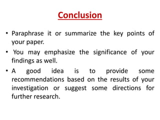 Writing a Research Paper | PPTX