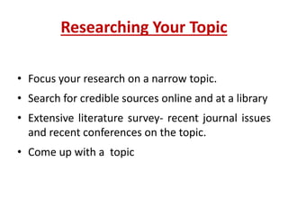 Writing a Research Paper | PPTX