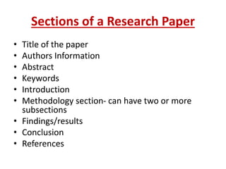 Writing a Research Paper | PPTX