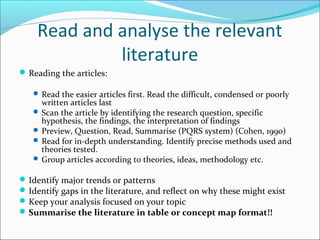 Writing a research paper design tools techniques for lit review | PPT