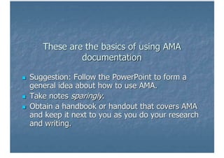 Writing A Research Paper In AMA Style | PPT